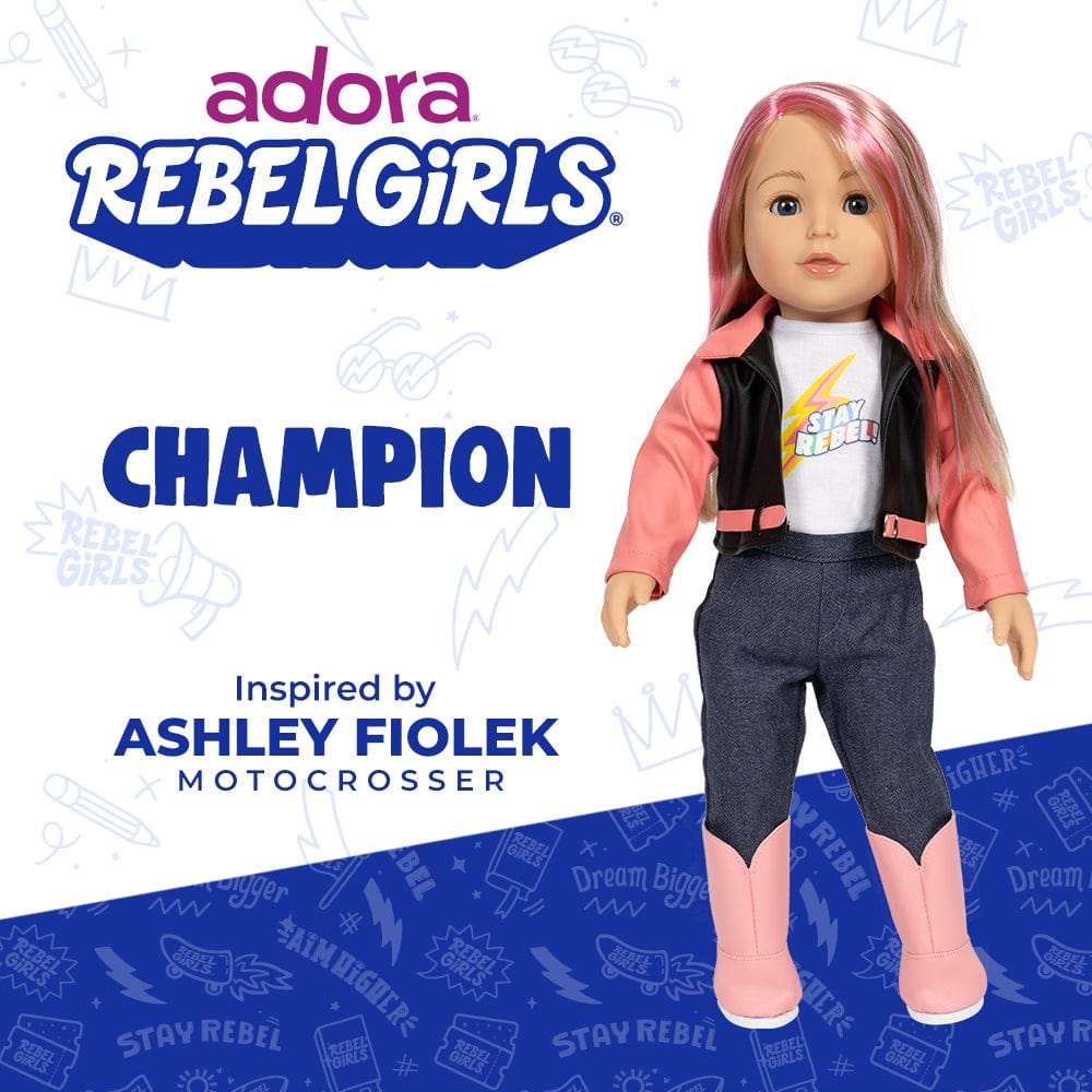 Adora 18" Rebel Girls Doll Champion, inspired by Motocross Ashley Fiolek