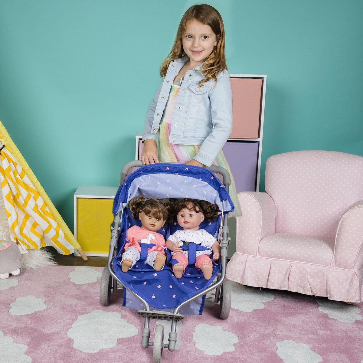 Starry Night Twin Jogger Stroller – Adora